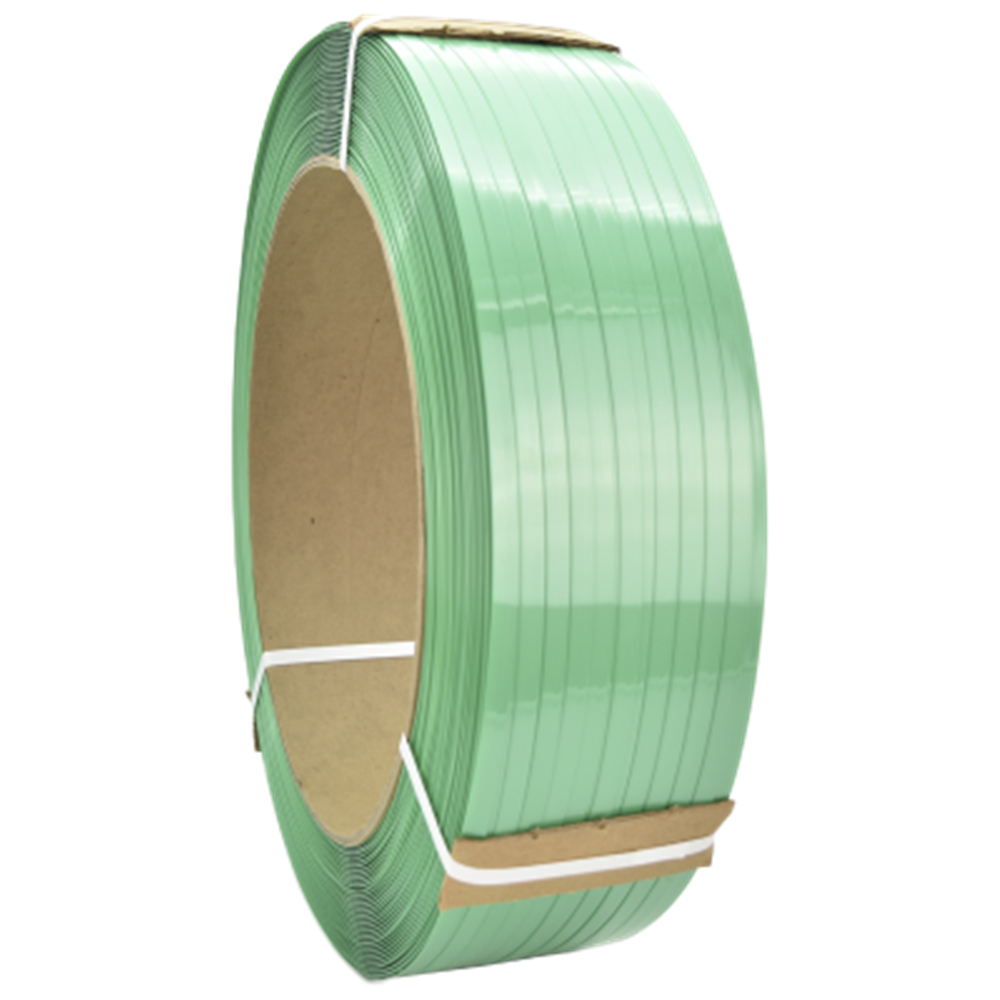 185-080-O - PET Embossed Strapping - 19mm x 900m x 1mm Green - PPG Online
